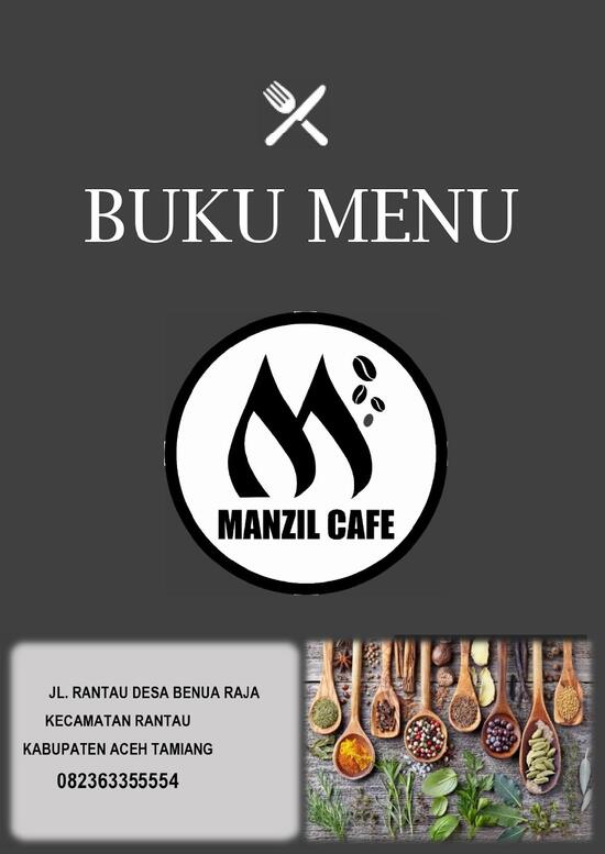 Menu at MANZIL Cafe, Karang Baru, 73QG+MGM