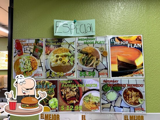 Menu at Fito's Taco de Trompo restaurant, Carrollton