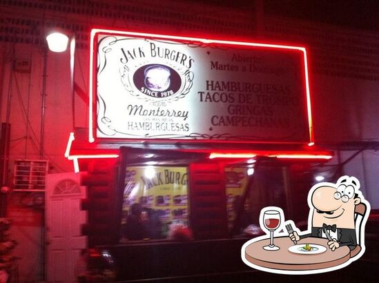 Menu at Jack Burger, Monterrey