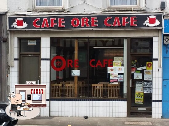 Menu at The Ore Cafe, Hastings