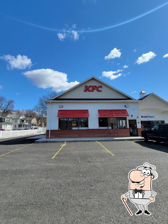 Menu at KFC fast food, Springfield, Main St