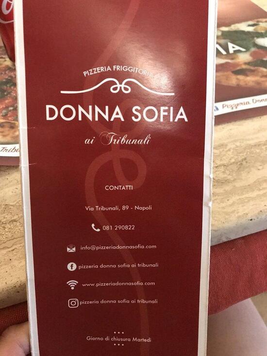 Menu at Pizzeria Donna Sofia Ai Tribunali Napoli, Naples