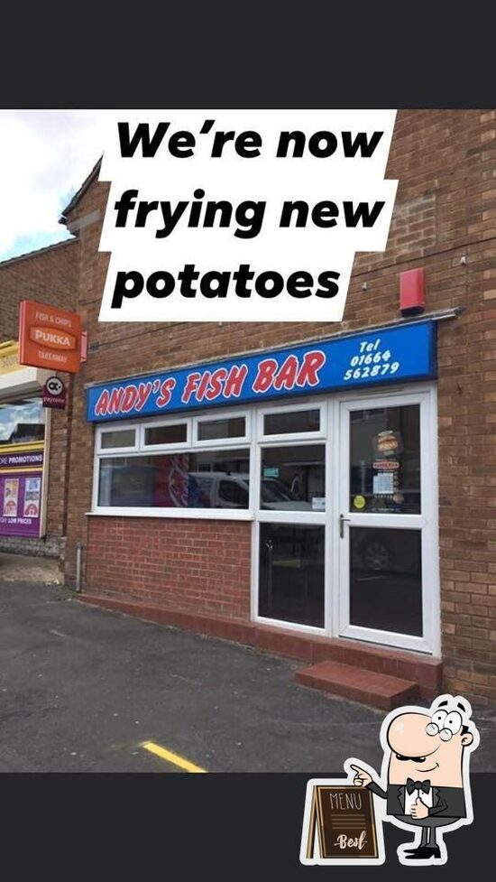 Menu at Andy's Fish Bar, Melton Mowbray, 68 Barker Cres