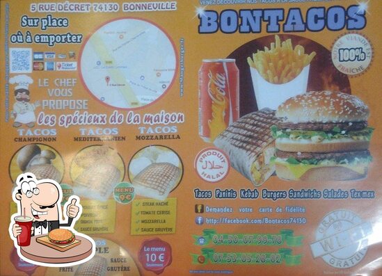 Menu au Bontacos - Kebab - Burger - Tacos Bonneville 74130 restaurant ...