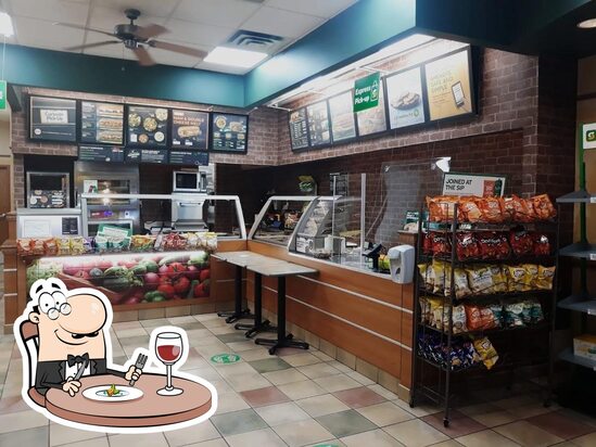 Menu at Subway fast food, Calgary, 68 St NE