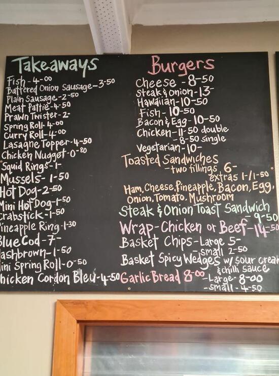 Menu at Strath Taieri Hotel pub & bar, Middlemarch