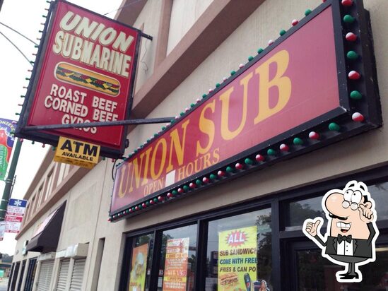 Menu at Union sub fast food, Chicago