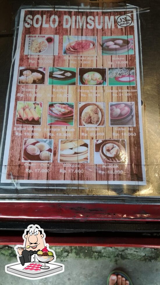 Menu at Solo Dimsum restaurant, Surakarta, CRW3+696