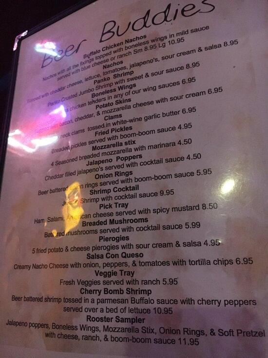 Menu at Red Rooster pub & bar, Hazleton, Harwood Rd