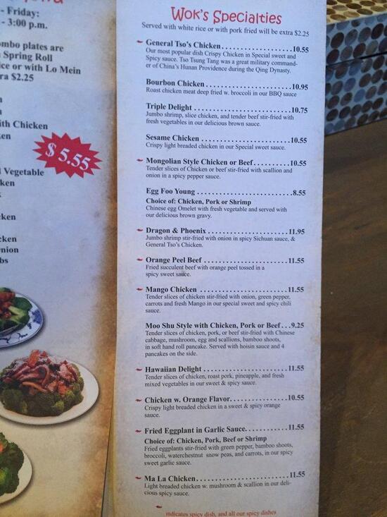 Menu at Wok & Roll restaurant, Stuart