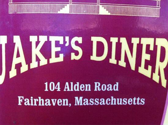 Menu at Jake's Diner restaurant, Fairhaven, 102 Alden Rd