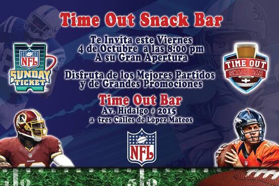 Menu at Time Out Snack Bar, Guadalajara