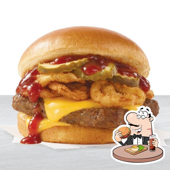 Menu at Wendy's fast food, Lake Worth, 6049 S Military Trail