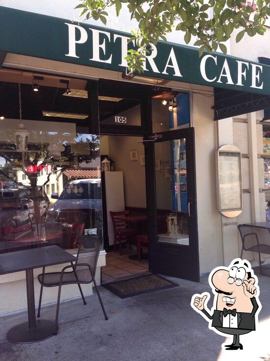 Menu at Petra cafe, Orinda