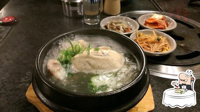 Menu at Woori Garden restaurant, Seoul