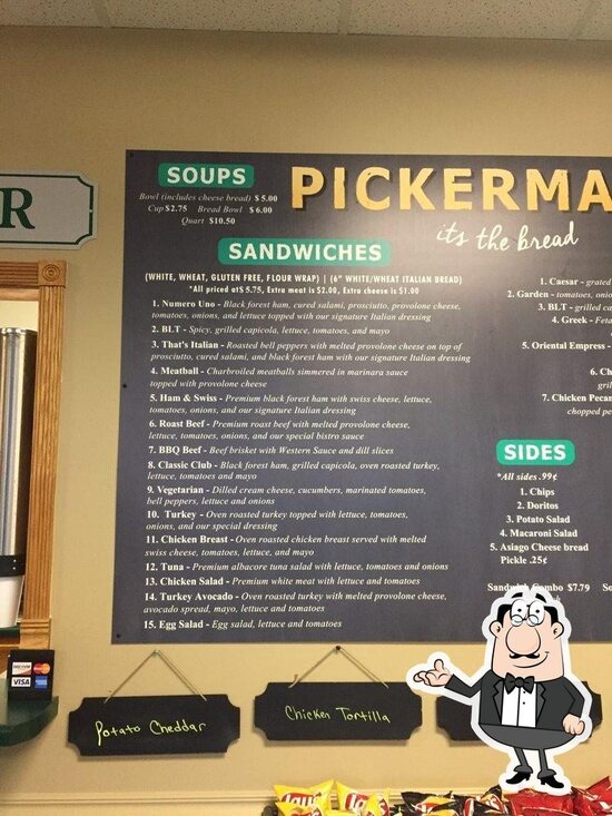 Menu at Pickerman's Soup & Sandwich restaurant, West Des Moines