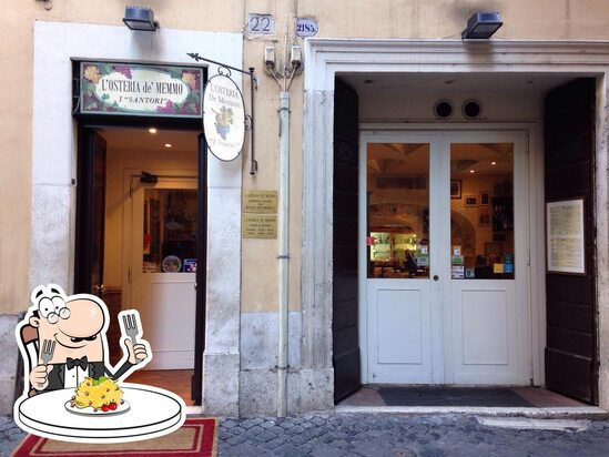 Menu at Osteria de Memmo restaurant, Rome