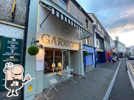Menu at Garret’s restaurant, Killarney