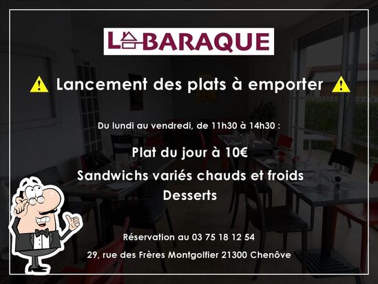 Menu au La baraque, Chenôve