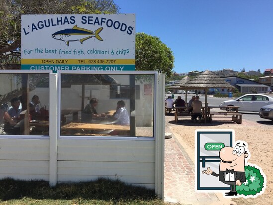 Menu at L'Agulhas Seafoods restaurant, L'Agulhas