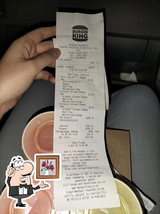Burger King Haasendal Boulevard (Drive-Thru), Kaapstad - Menu van het ...