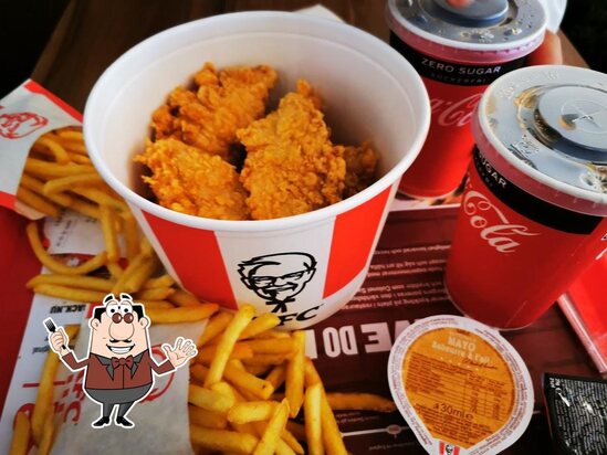 Menu at KFC Göteborg fast food, Gothenburg, Östra Larmgatan 16