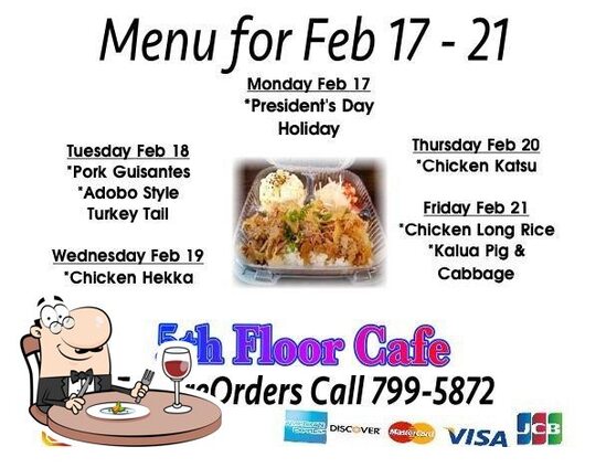 5th Floor Cafe, Honolulu - Restaurant menu, prices and reviews