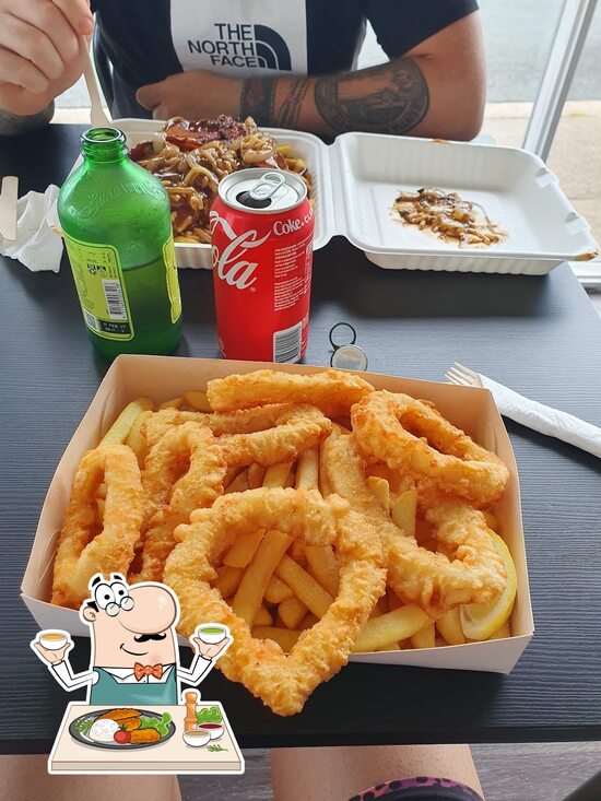 Menu at Merimbula Fish and Chips fast food, Merimbula