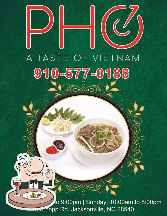 Menu at Pho 7 restaurant, Jacksonville
