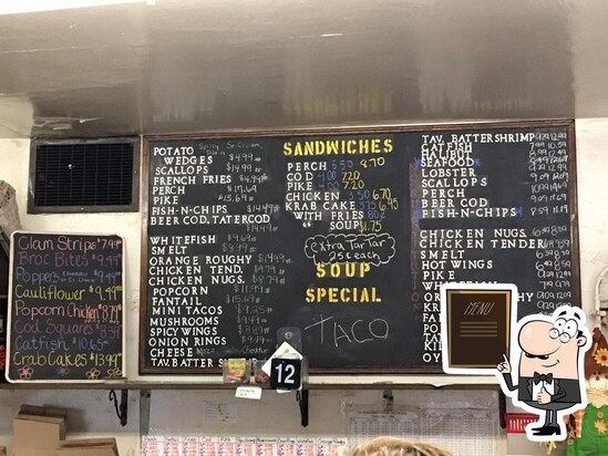 Menu at Schwarz Fish restaurant, Sheboygan, 828 Riverfront Dr