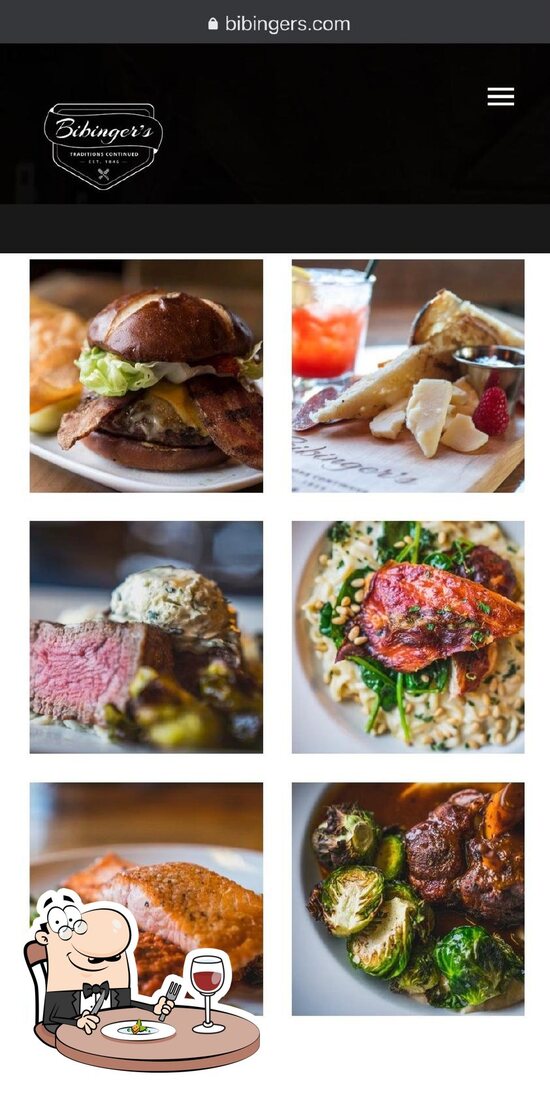 Menu at Bibinger's Bar & Restaurant, Slinger