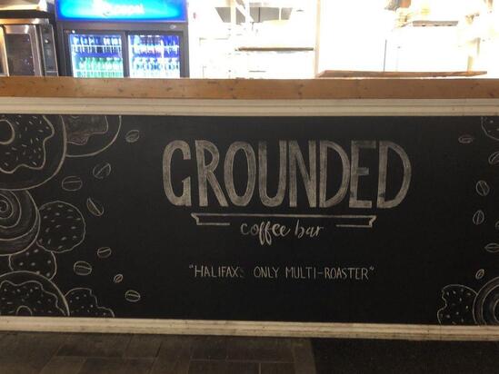 Menu at Grounded Coffee Bar, Halifax