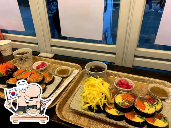 Menu at Banwoldang Gimbap restaurant, Daegu