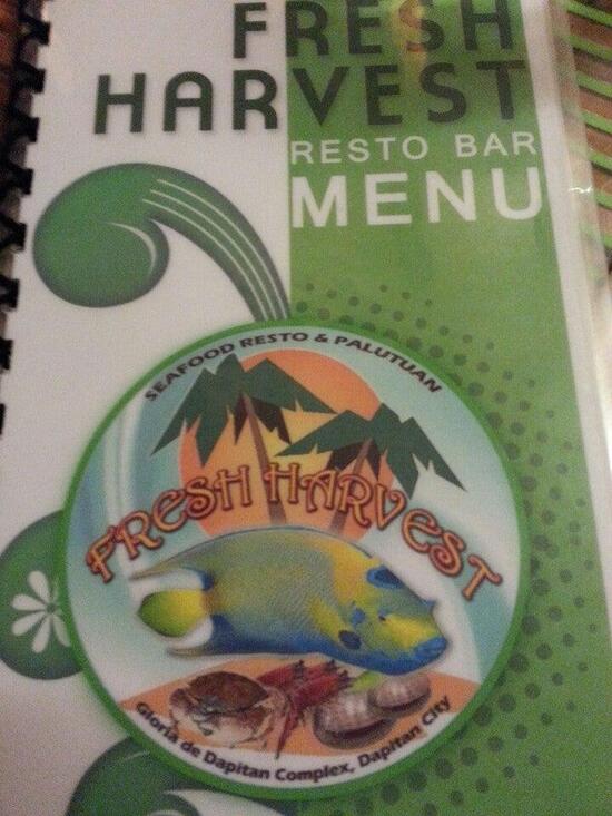 Menu at Fresh Harvest Restaurant, Dapitan City