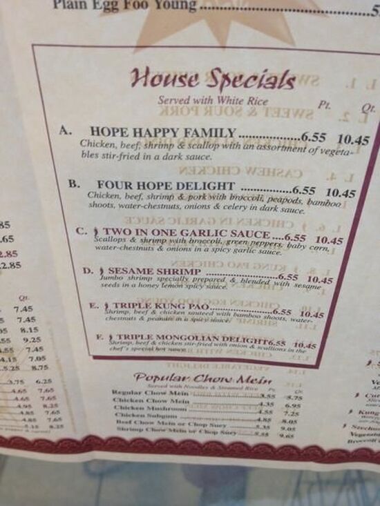 Menu at Yu Fong restaurant, Maple Grove, Vinewood Ln N