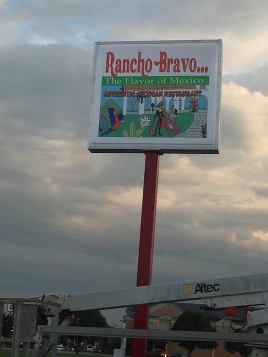 Menu at Rancho Bravo restaurant, Pocahontas