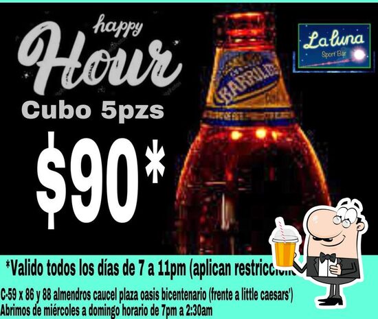Menu at LA LUNA SPORT BAR, Merida, Calle 59