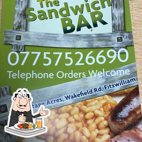 Menu at The Sandwich Bar, South Kirkby