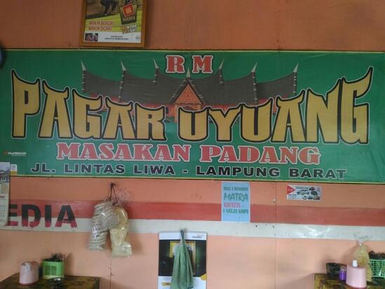 Menu at Ampera PagarUyung restaurant, Pasar Liwa