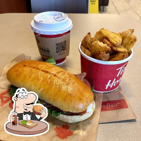 Menu at Tim Hortons cafe, Toronto, 939 Eglinton Ave E