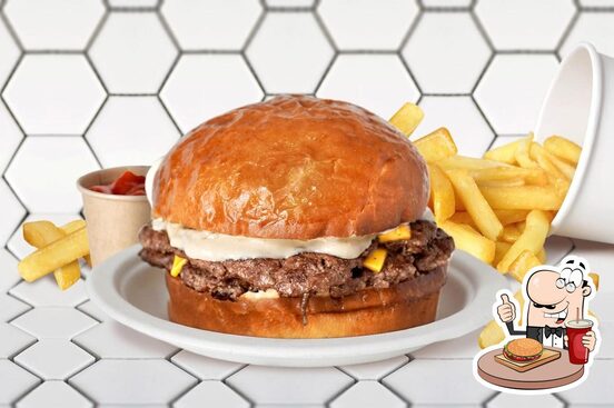 Menu at Smash Burger lab restaurant, Vilnius
