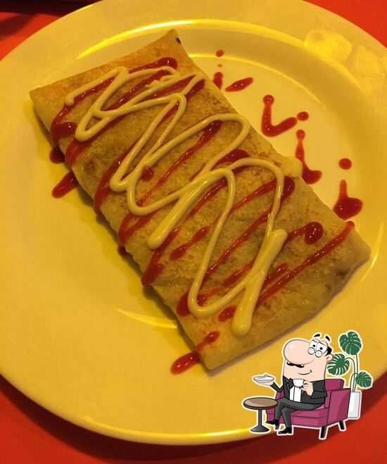 Menu em Império dos crêpes francês na chapa restaurante, Brasil
