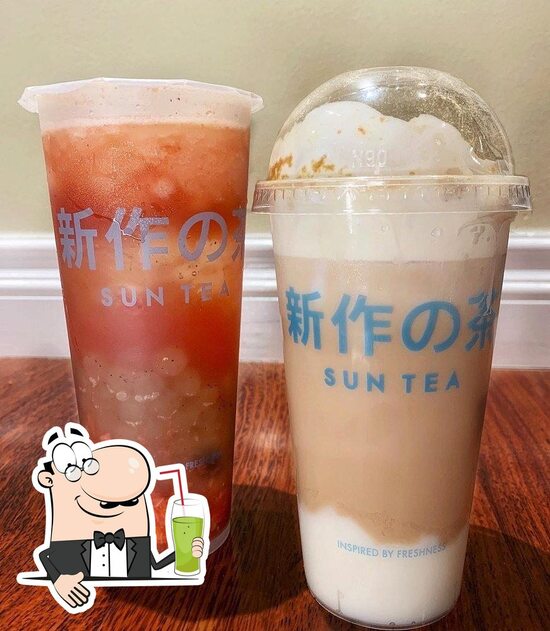 Menu at SunTea 新作の茶 Hastings cafe, Burnaby