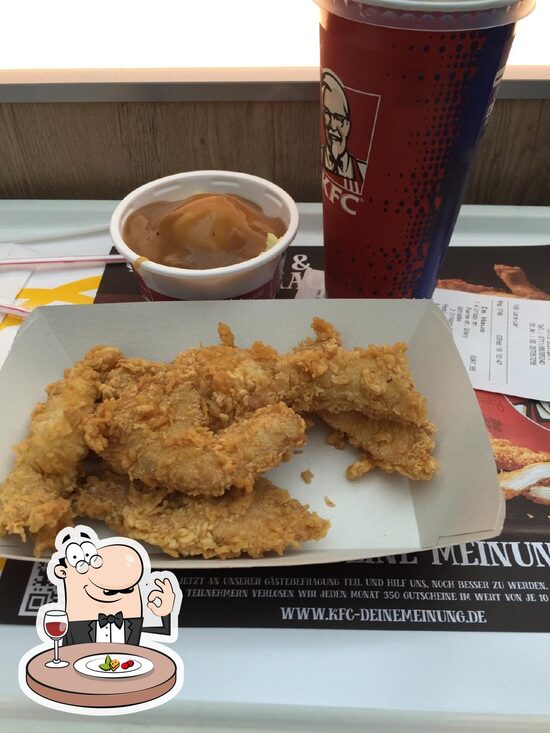 Menu at KFC fast food, Stuttgart, Milaneo