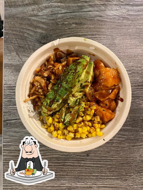 Menu at Poke Stop restaurant, San Francisco