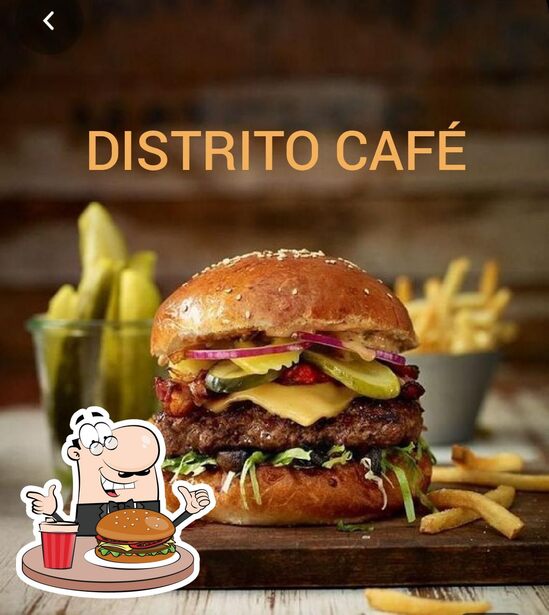 Menu at Distrito café, Texcoco