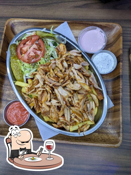 Menu at King Roj Shawarma restaurant, Glasgow