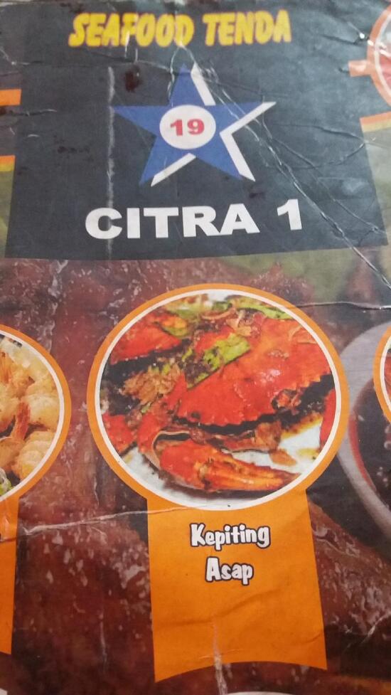 Menu at SEAFOOD TENDA 19 "CITRA 1" restaurant, West Jakarta