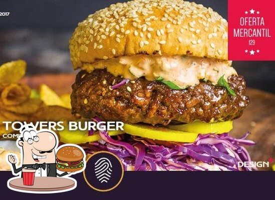 Menu at Towers Burger restaurant, Bogotá