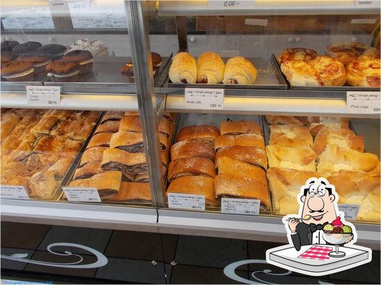 Menu at Europa Bakery, Ajka